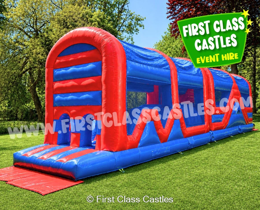 Mega 50ft Obstacle Course Hire Red & Blue | Waterford & Ireland