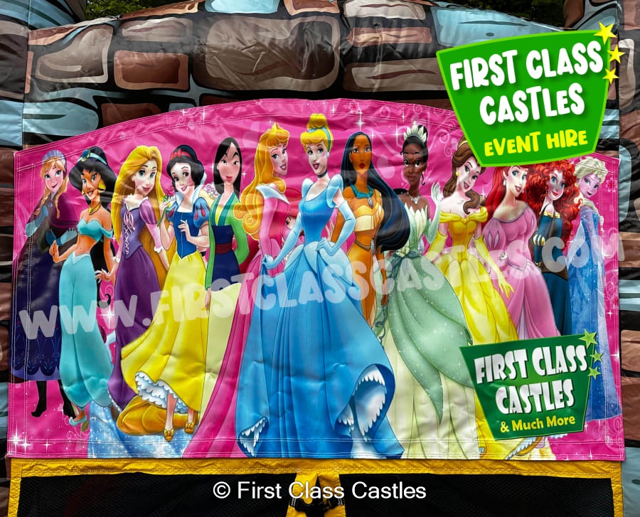 First Class Castles - Princess Bouncy Castle with Slide Combi Hire