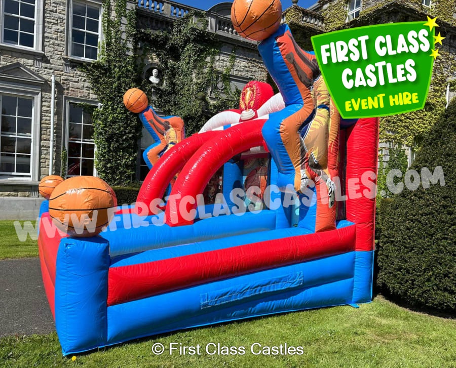 First Class - Triple Basketball Shoot Hoop Inflatable Game for Hire